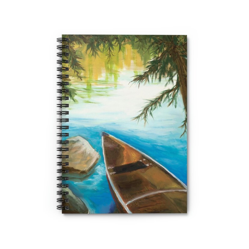 Spiral Notebook - Original Artwork - "kyle's Canoe" - Etsy
