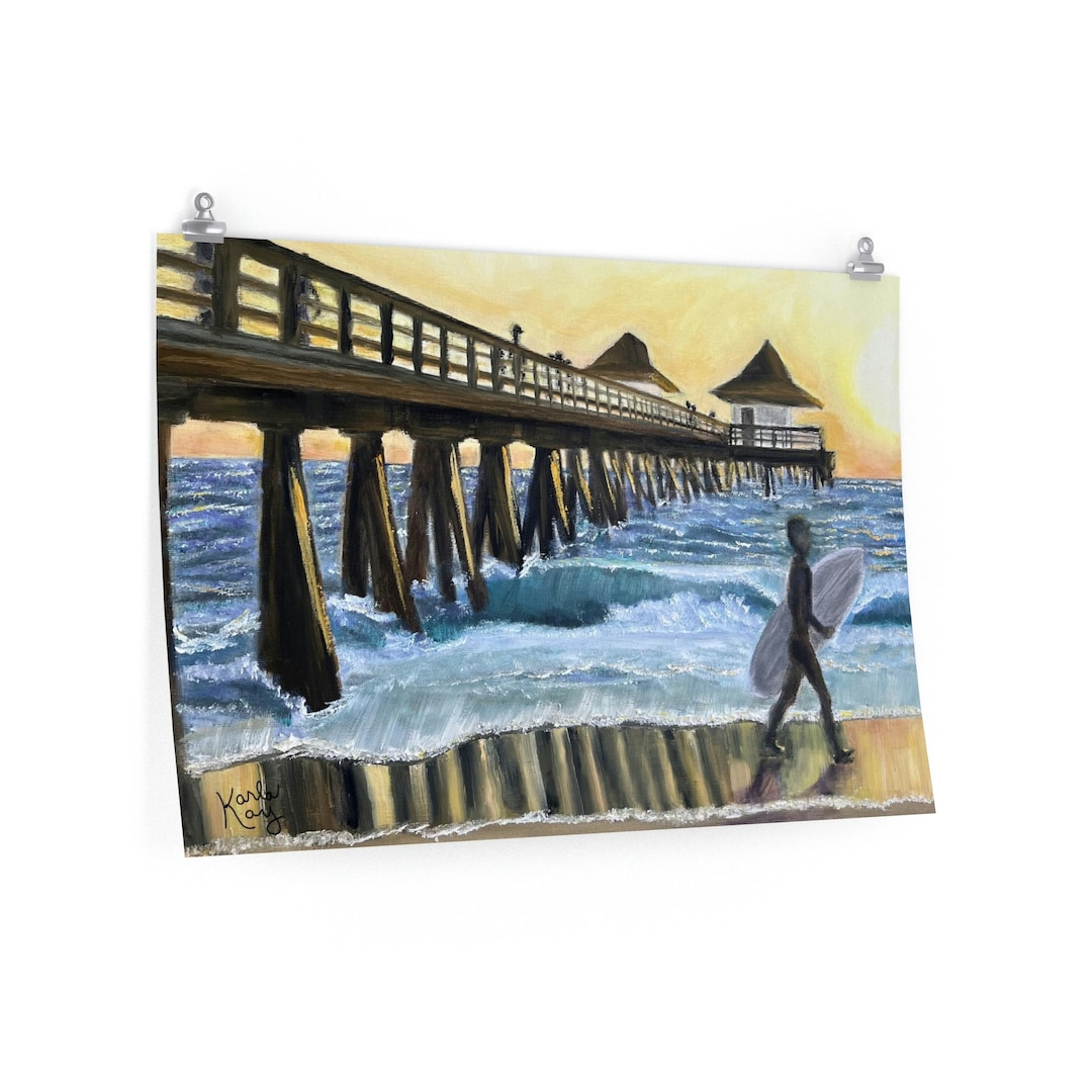 Historic Naples Pier Art Print - Original Artwork - Nostalgic Florida ...