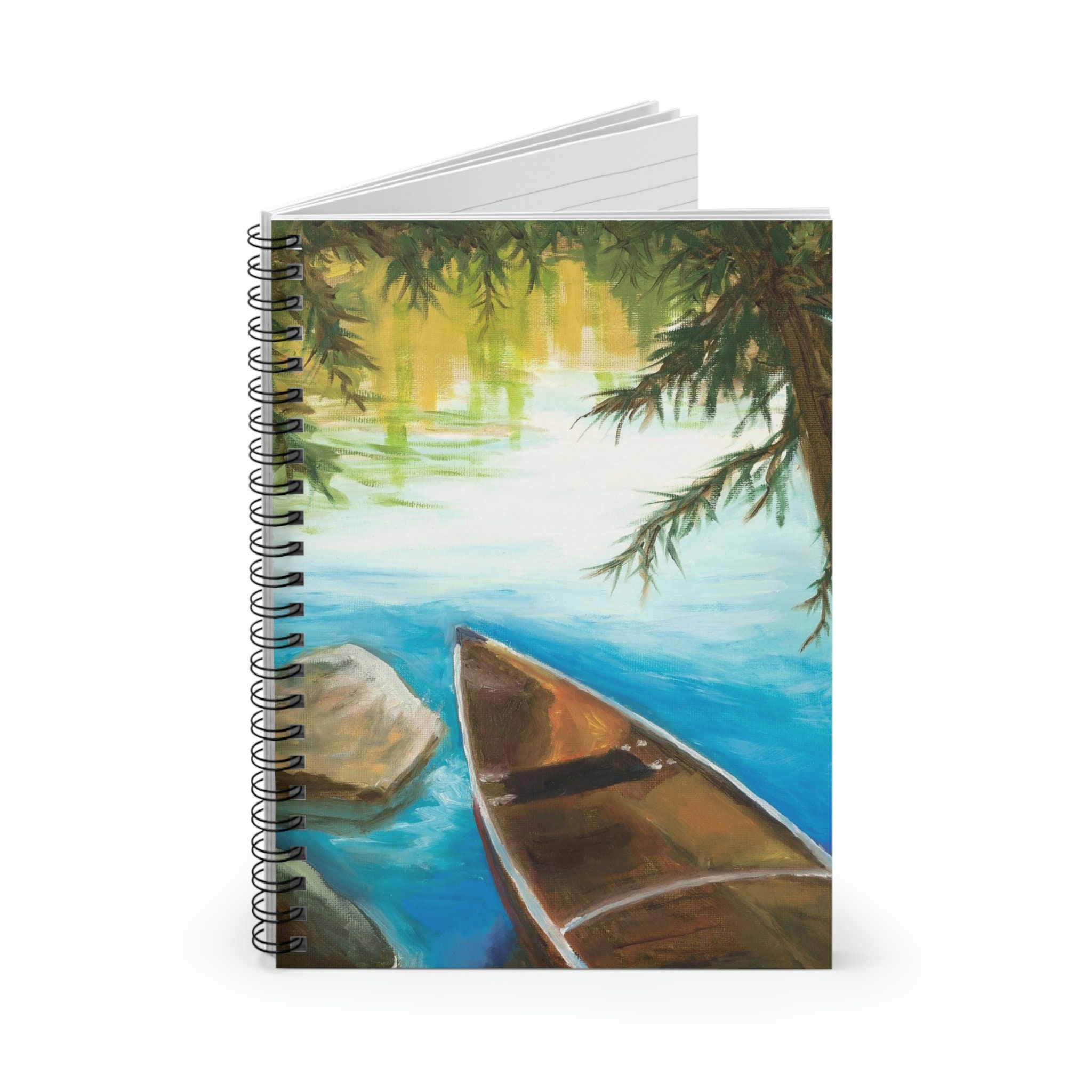 Spiral Notebook - Original Artwork - "kyle's Canoe" - Etsy