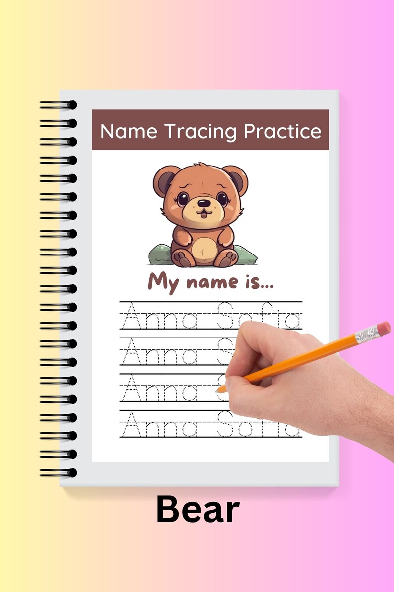 Printable Name Tracing Worksheet - Etsy