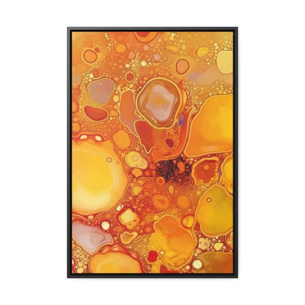 Orange Geode Art Print - Etsy