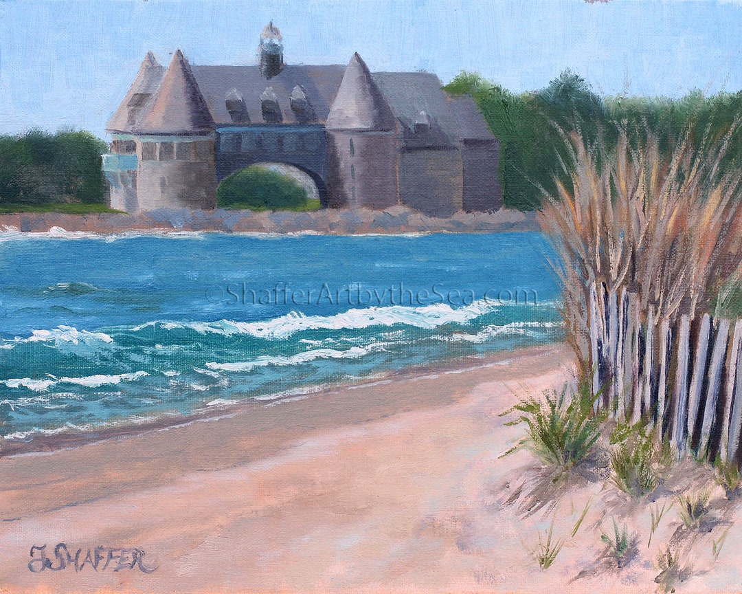 Narragansett Beach, Rhode Island Landscape Oil Painting Giclee ...