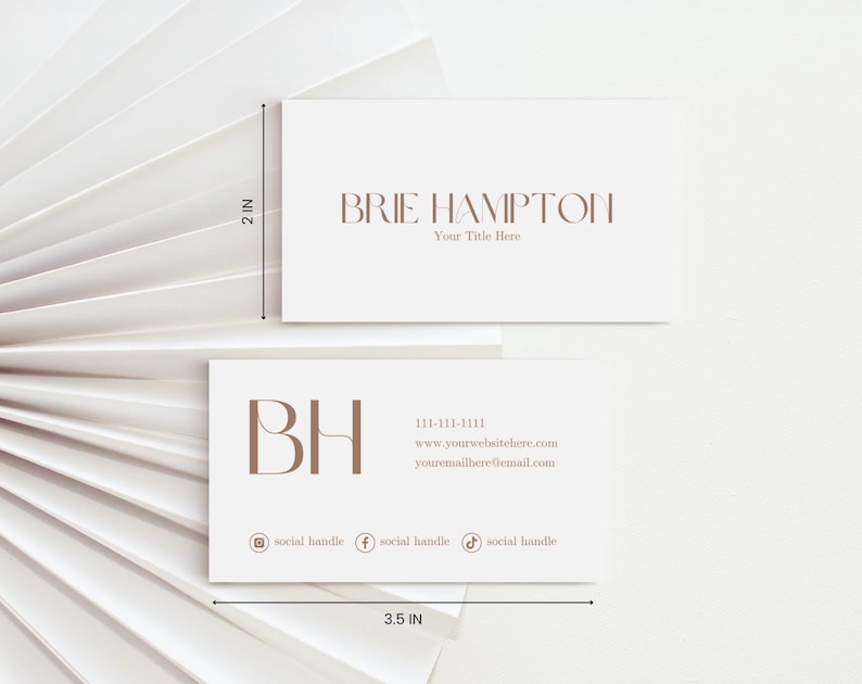 Minimal Business Card Template: DIY Canva Design (2x3.5") - Etsy