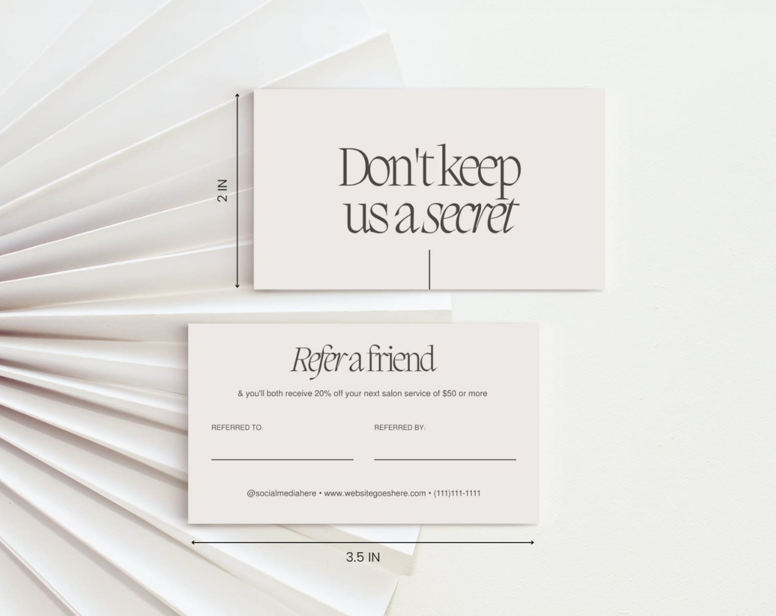 Editable Referral Card Template, Printable Refer a Friend Template ...