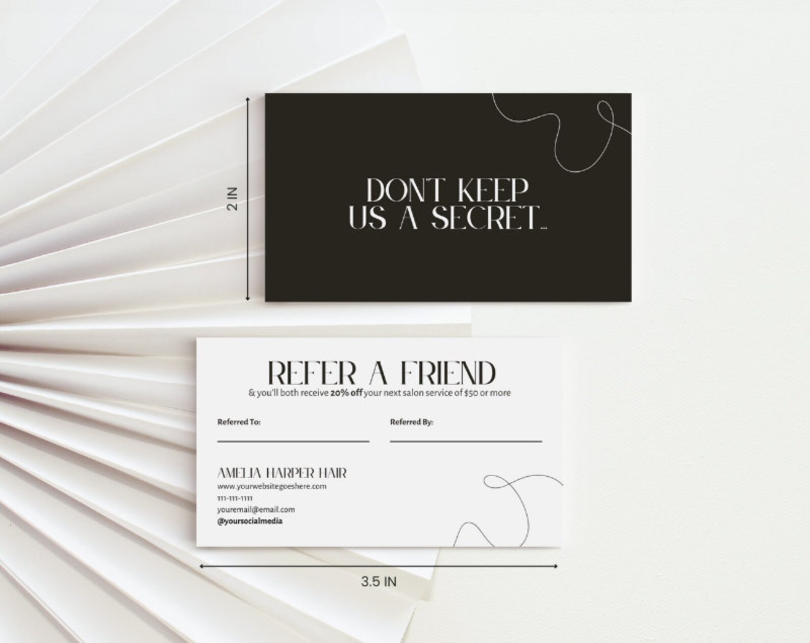 Editable Referral Card Template, Printable Refer a Friend Template ...