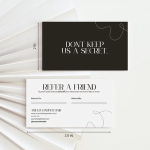 Editable Referral Card Template, Printable Refer a Friend Template ...