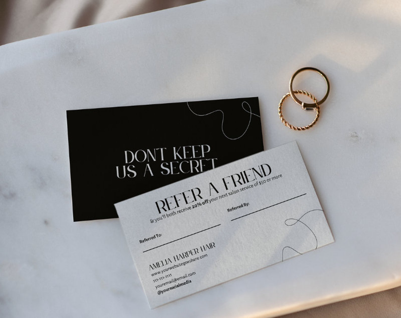 Editable Referral Card Template, Printable Refer a Friend Template ...