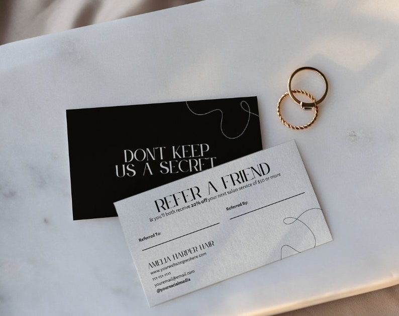 Editable Referral Card Template, Printable Refer a Friend Template ...