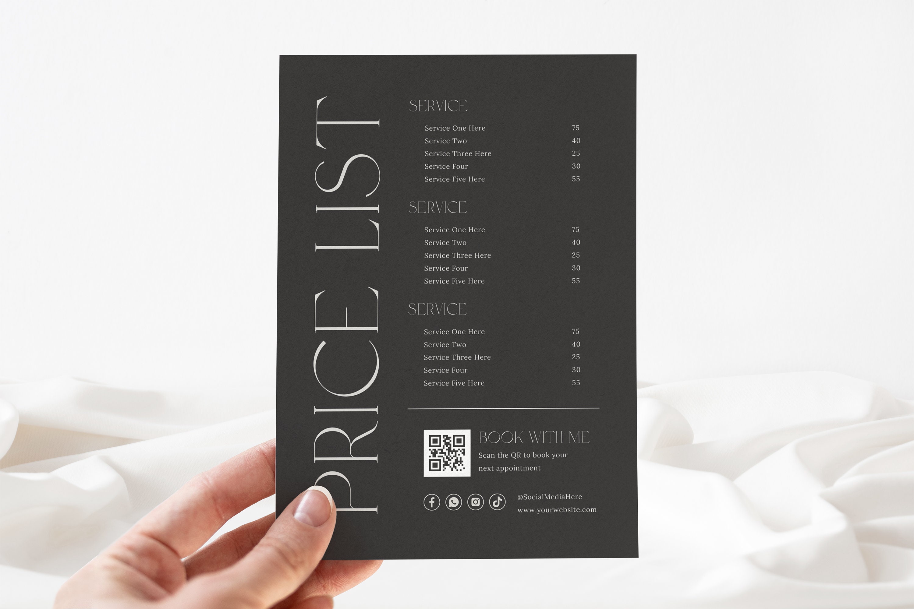 Price List Template Editable Price List Flyer Price List - Etsy Canada