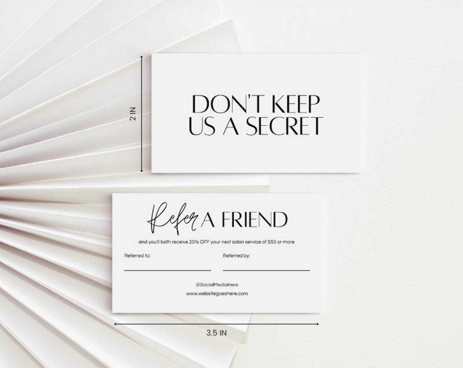 Editable Referral Card Template, Printable Refer a Friend Template ...