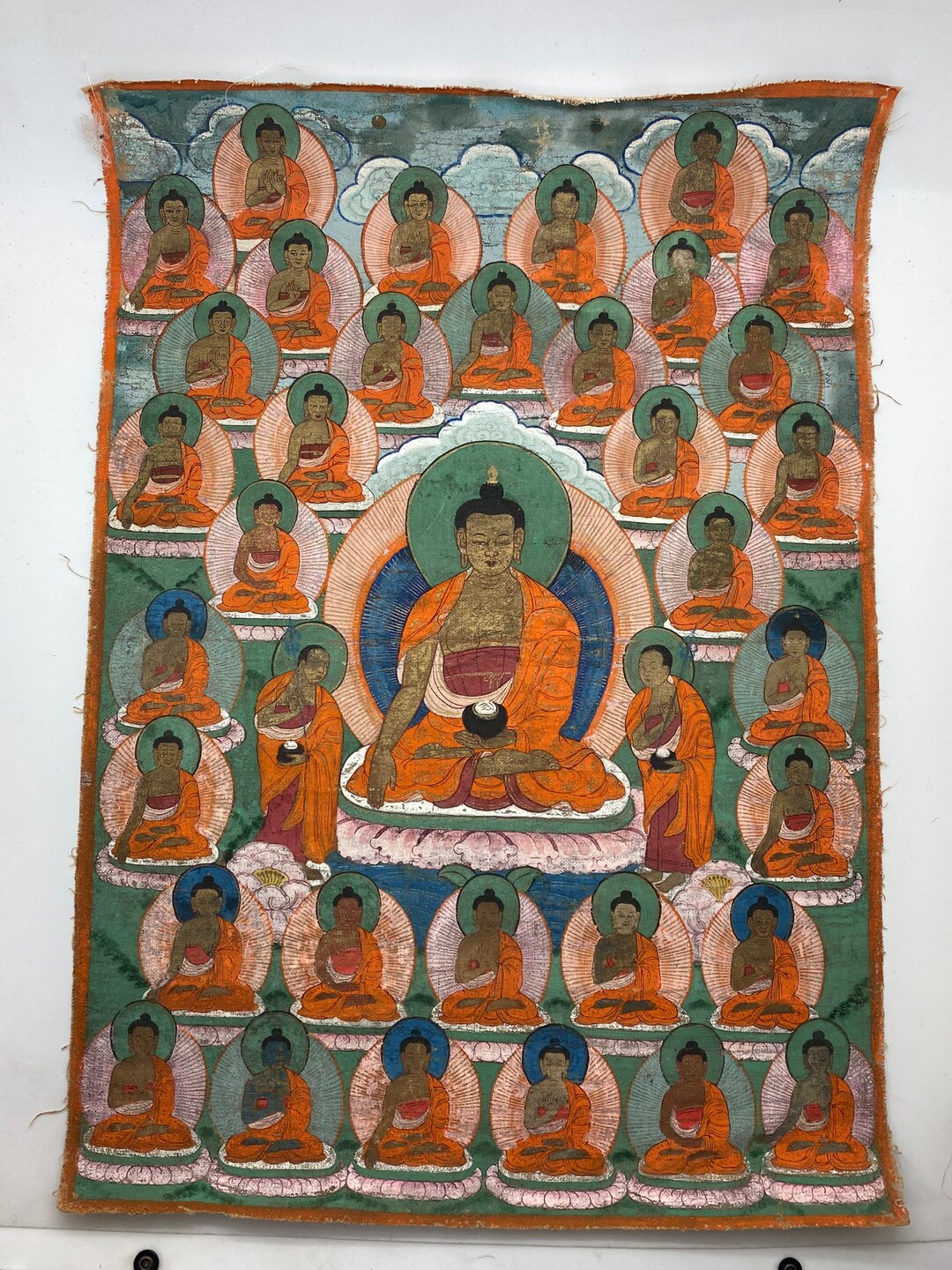 18th Century Buddha Thangka , 35 Buddha , Tibetan Painting - Etsy
