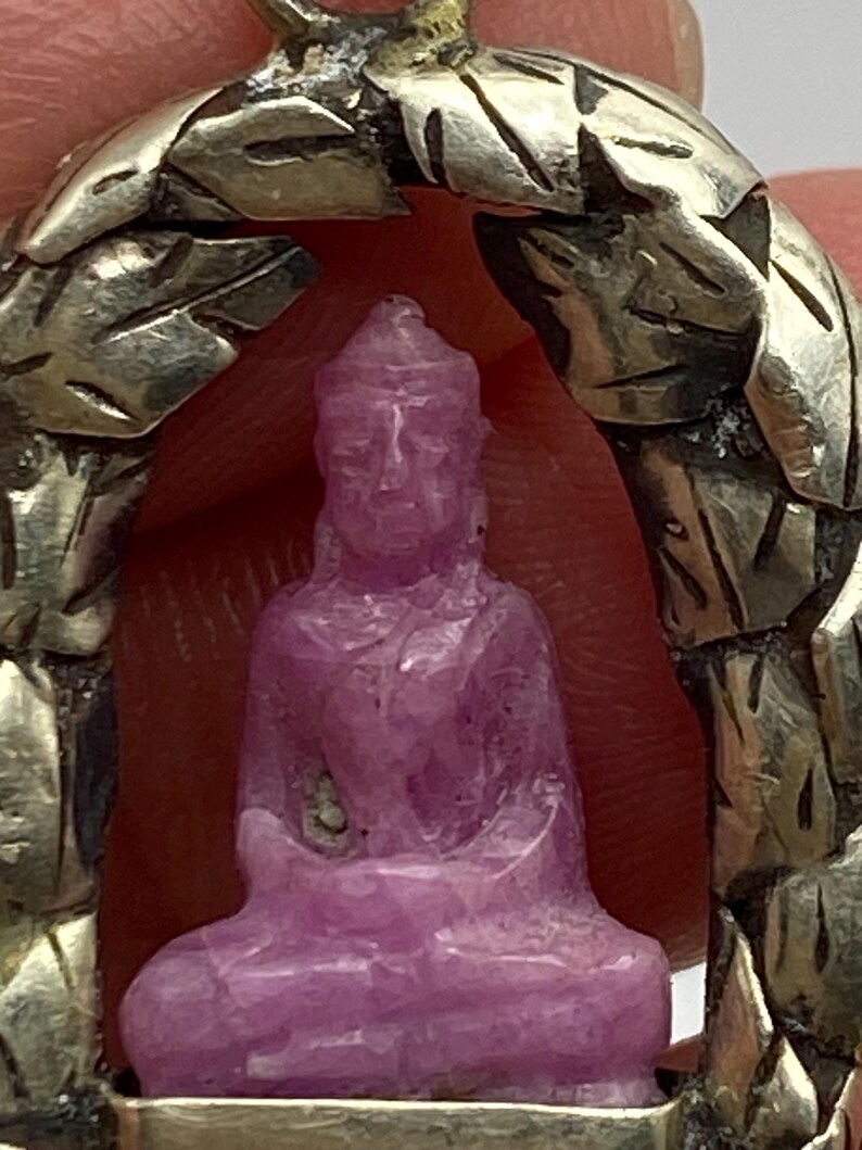 Buddha Pendant, Lord Buddha,handcrafted,sterling Silver,ruby Carved ...