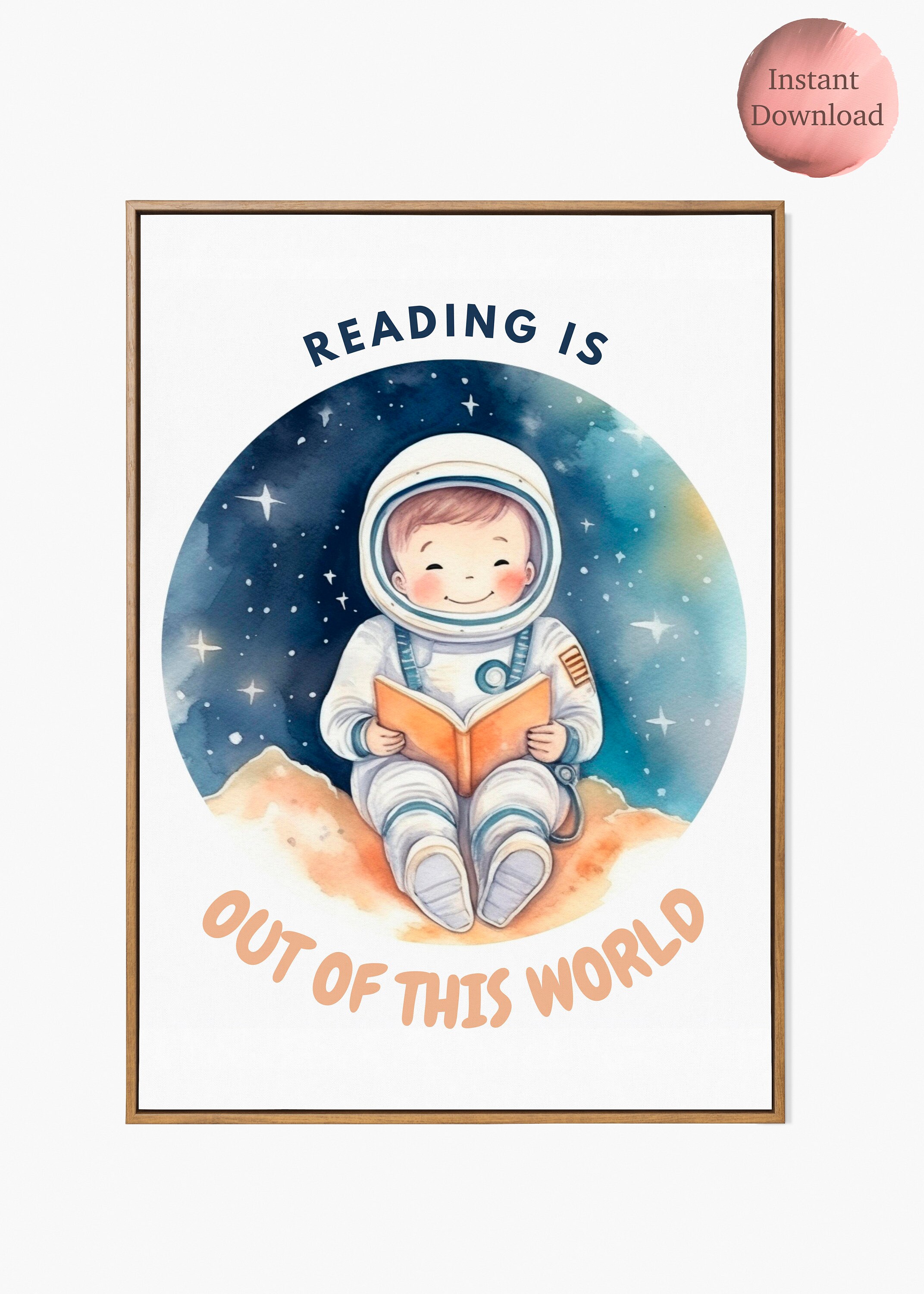 Astronaut Reading Book