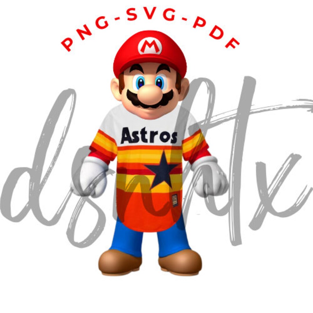 Houston Mario SVG, PNG, PDF - Etsy