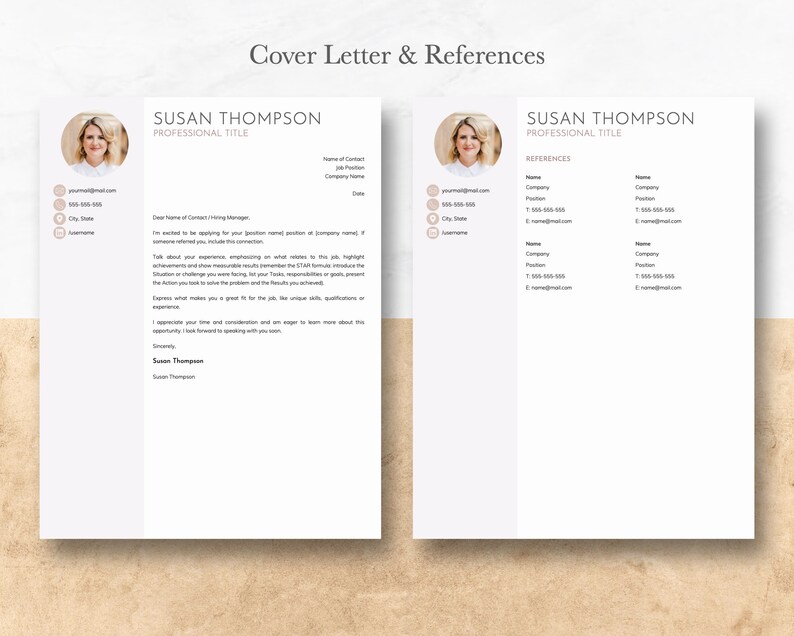 Combination Resume Template With Photo for Google Docs, Word & Pages ...