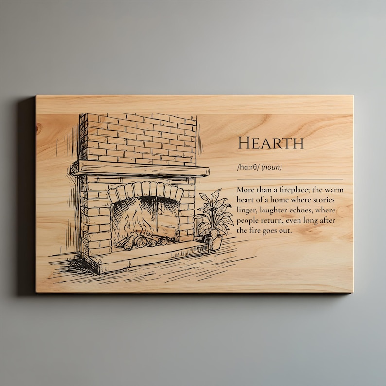 Hearth Definition Wall Decor SVG, PNG, New Beginnings Sign, Wood Sign ...