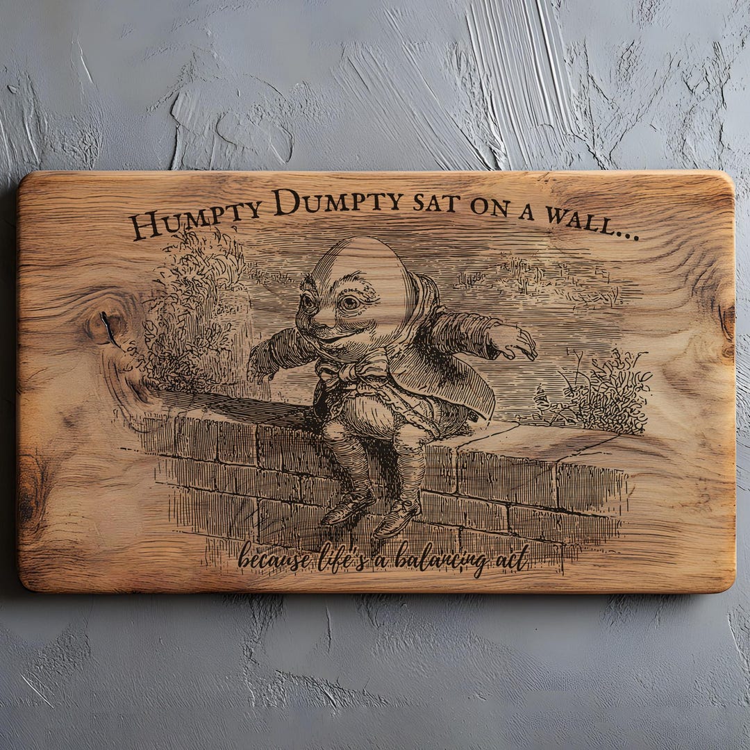 Humpty Dumpty Sign Svg Png, Cottagecore Kitchen Decor, Laser Engraved ...