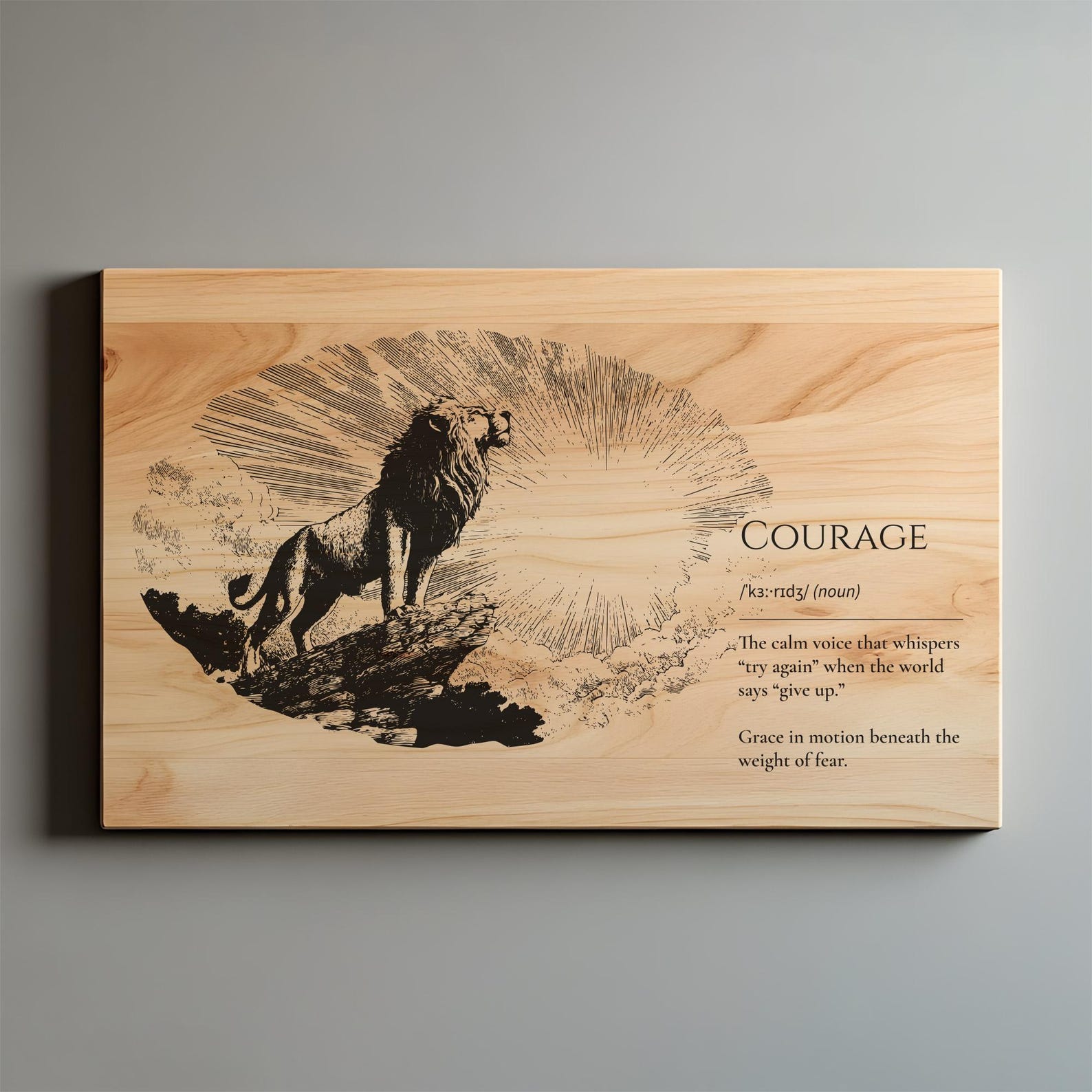 Courage Definition SVG PNG, Cutting Board, Laser Engrave Svg File ...