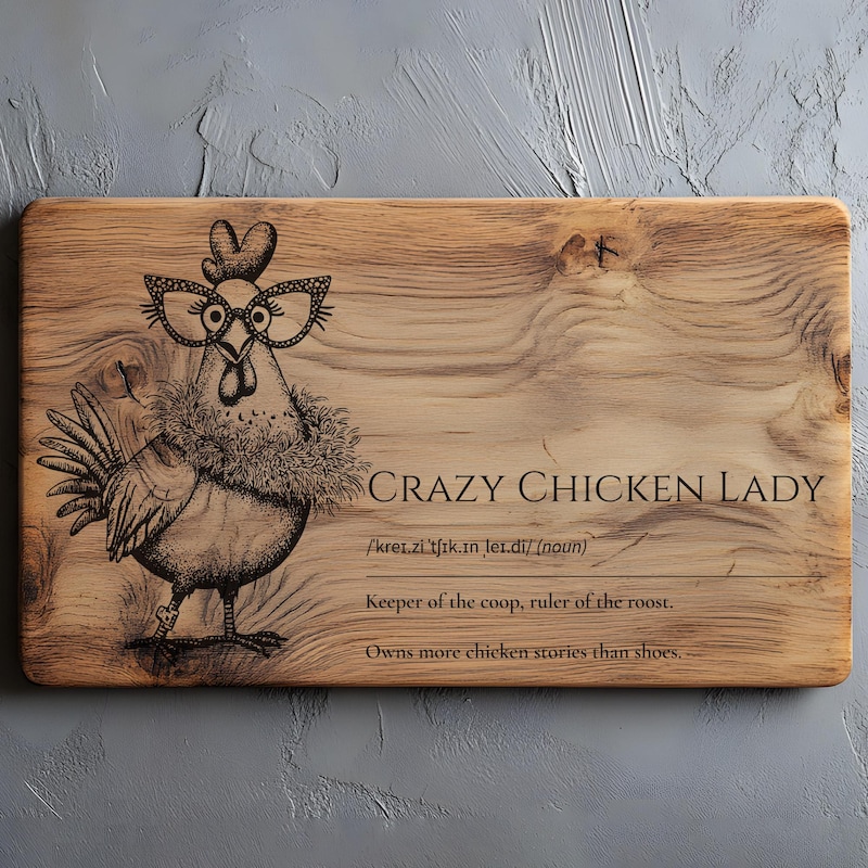 Crazy Chicken Lady Laser - Etsy UK