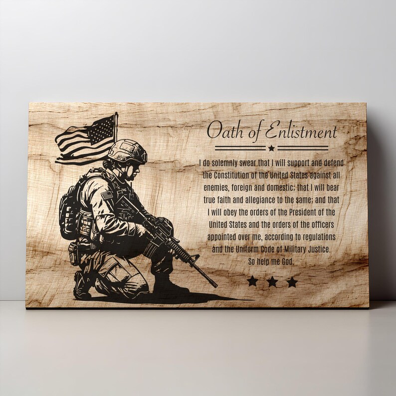 Female Oath of Enlistment Laser Engrave SVG, PNG, Armed Forces Svg ...