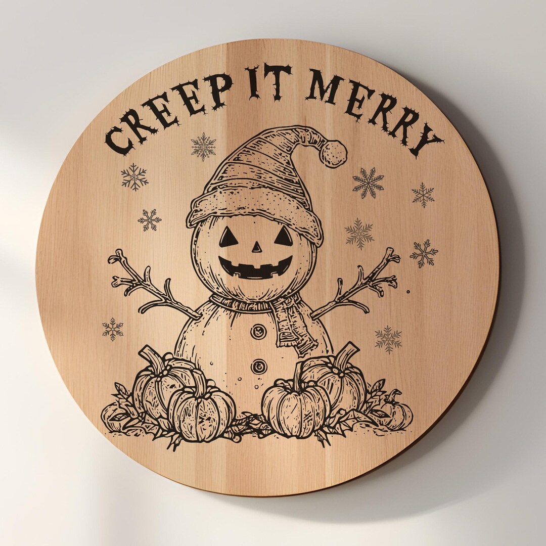 Creep It Merry, Cutting Board Svg Png, Charcuterie, Creepy Christmas ...