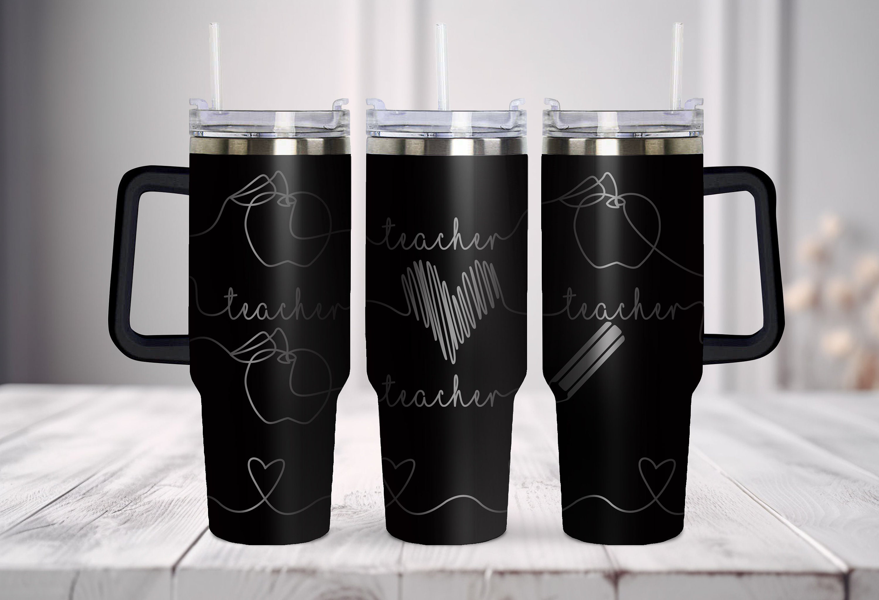 Teacher Tumbler Wrap Laser Engraved File. Tumbler Wrap Laser Svg, 40oz ...