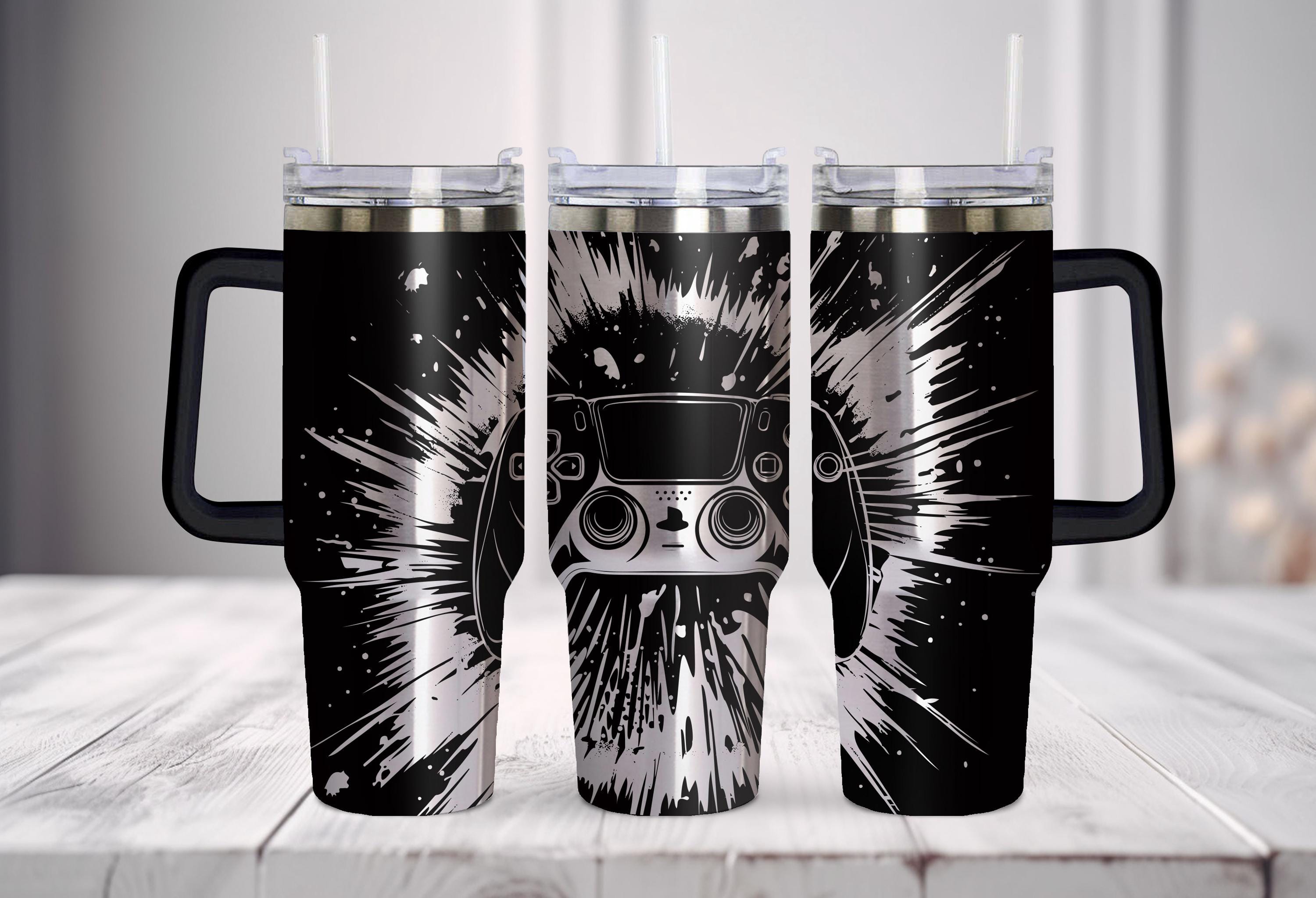Gaming Tumbler Wrap SVG | 40oz Gamer Laser Engraving File | Video Game ...