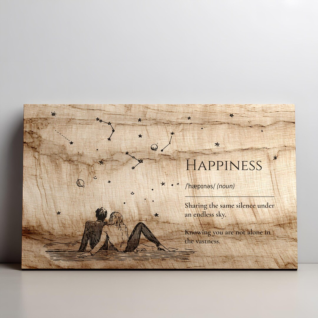 Happiness Definition Wall Decor SVG, PNG, Wedding Unity, Couple Poster ...