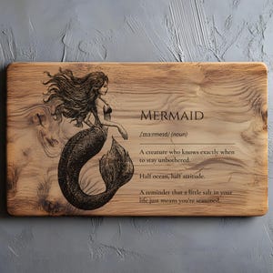 Mermaid Definition SVG PNG Wall Decor, Xtool Svg Files, Fantasy ...