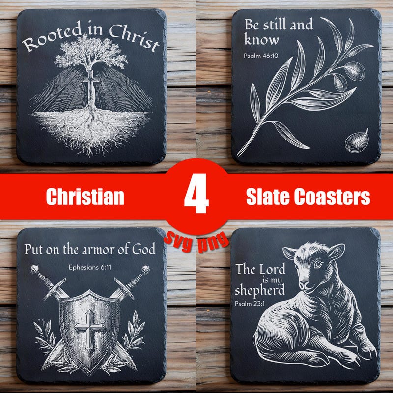 Bible Verse Coasters - Etsy