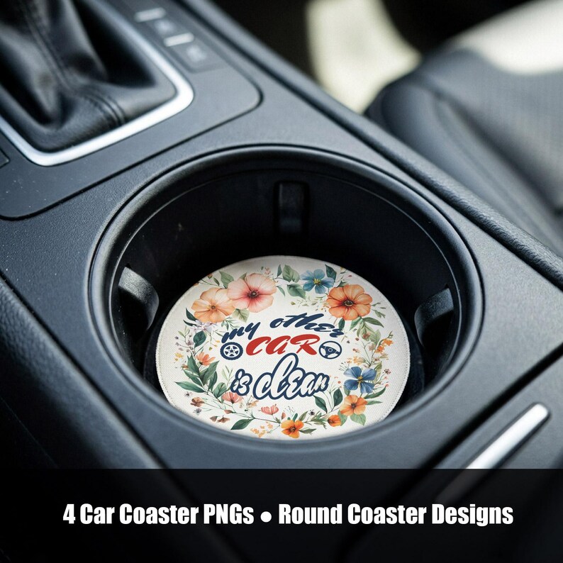 Car Cup Holder PNG Bundle (4) | Funny Floral Sublimation Designs ...