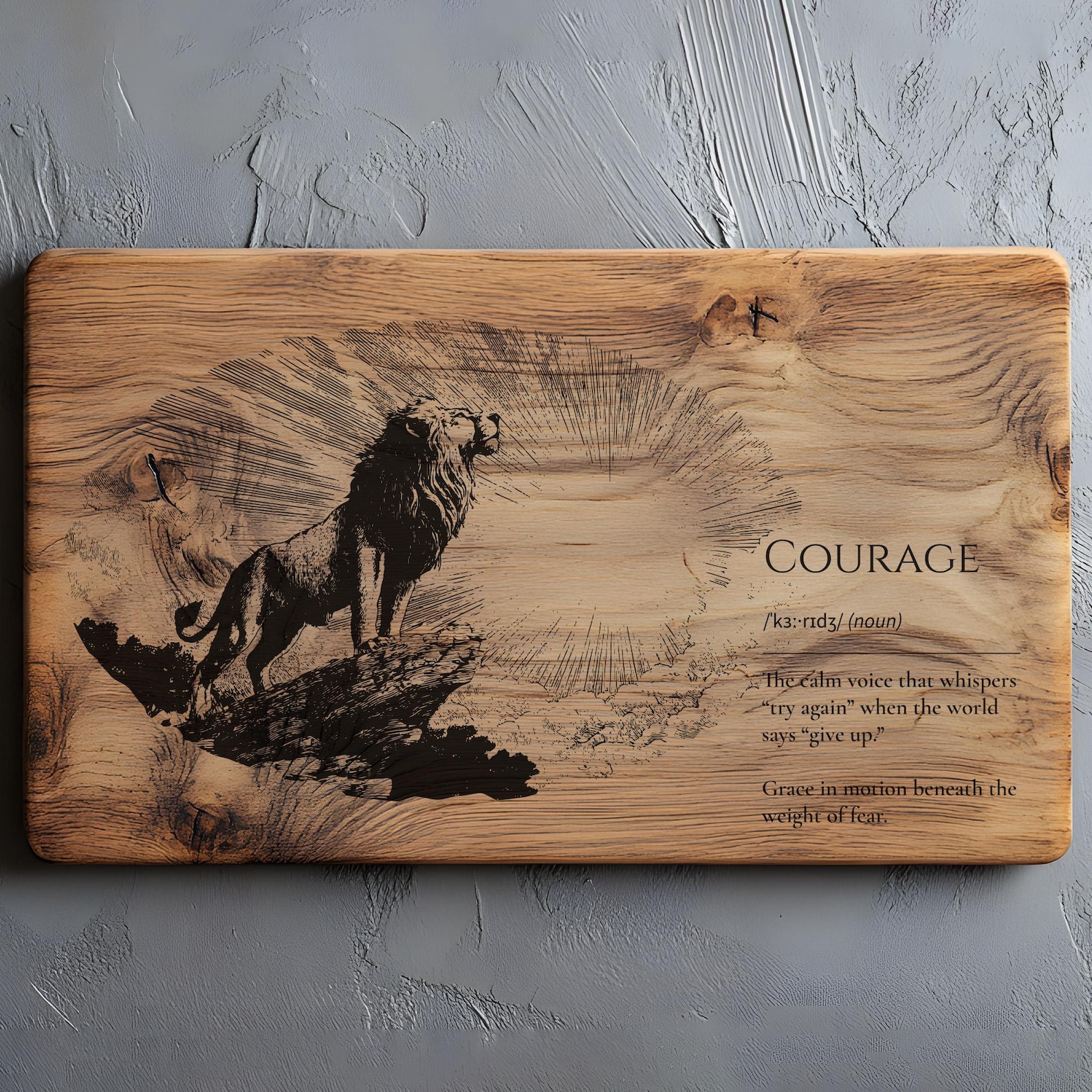 Courage Definition SVG PNG, Cutting Board, Laser Engrave Svg File ...