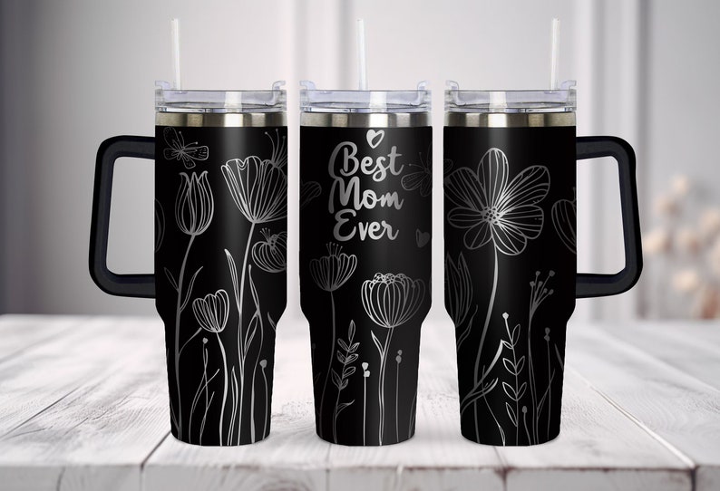 Best Mom Ever Tumbler Wrap Svg Seamless Tumbler Wrap 40oz Tumbler Full