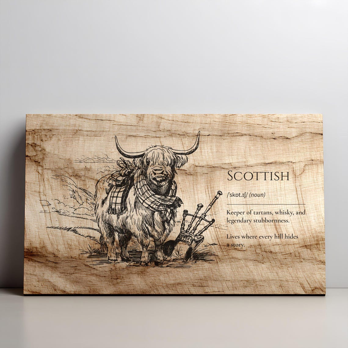 Scottish Definition Board SVG PNG, Funny Highland Cow Svg, Tartan Humor ...
