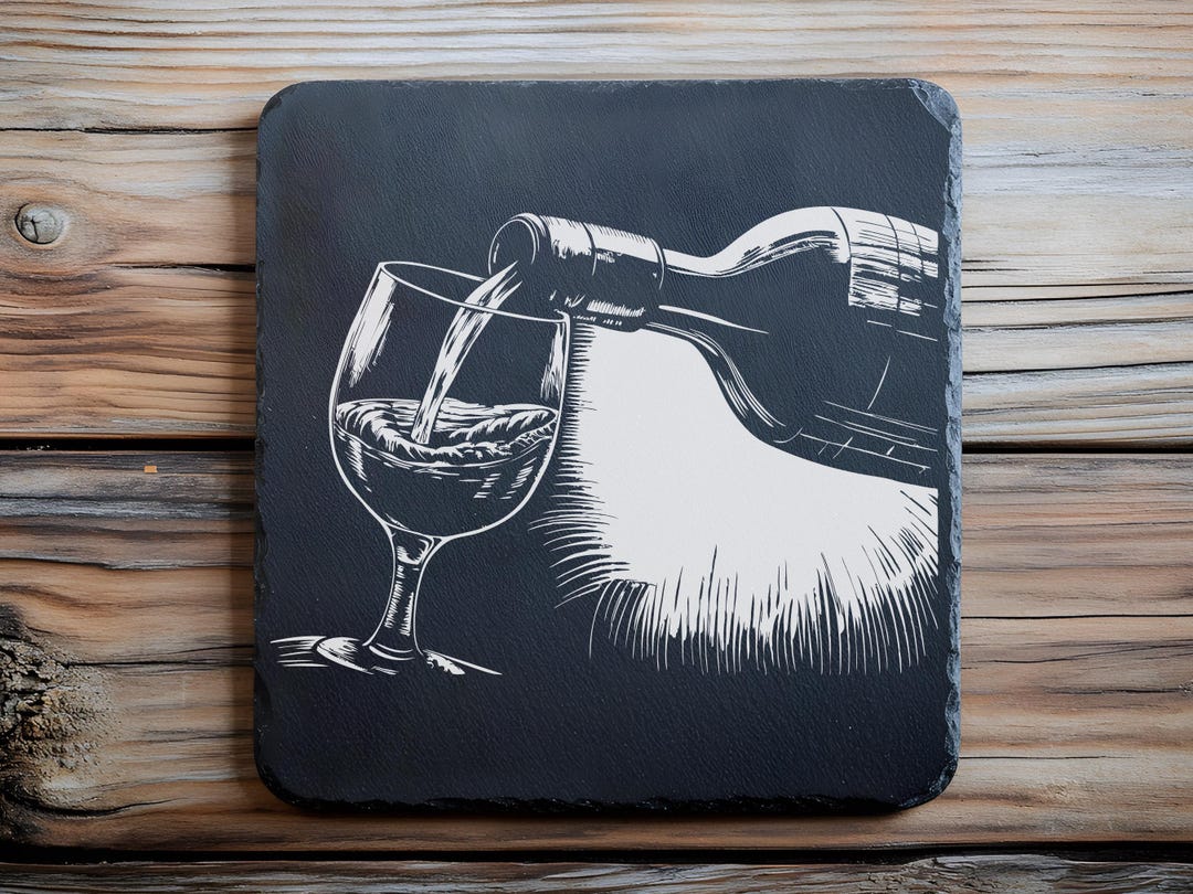 Wine Coasters SVG, PNG, Slate Coaster Engraving, Drink Coasters Svg ...