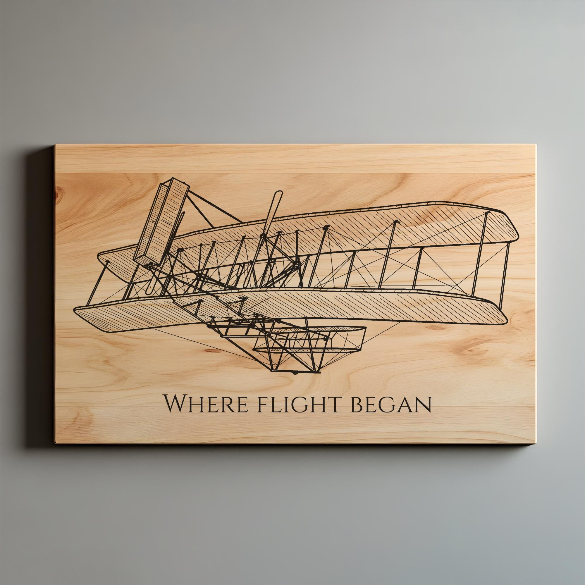 Wright Flyer Definition SVG, Aviation Wall Art PNG, Engraving Airplane ...