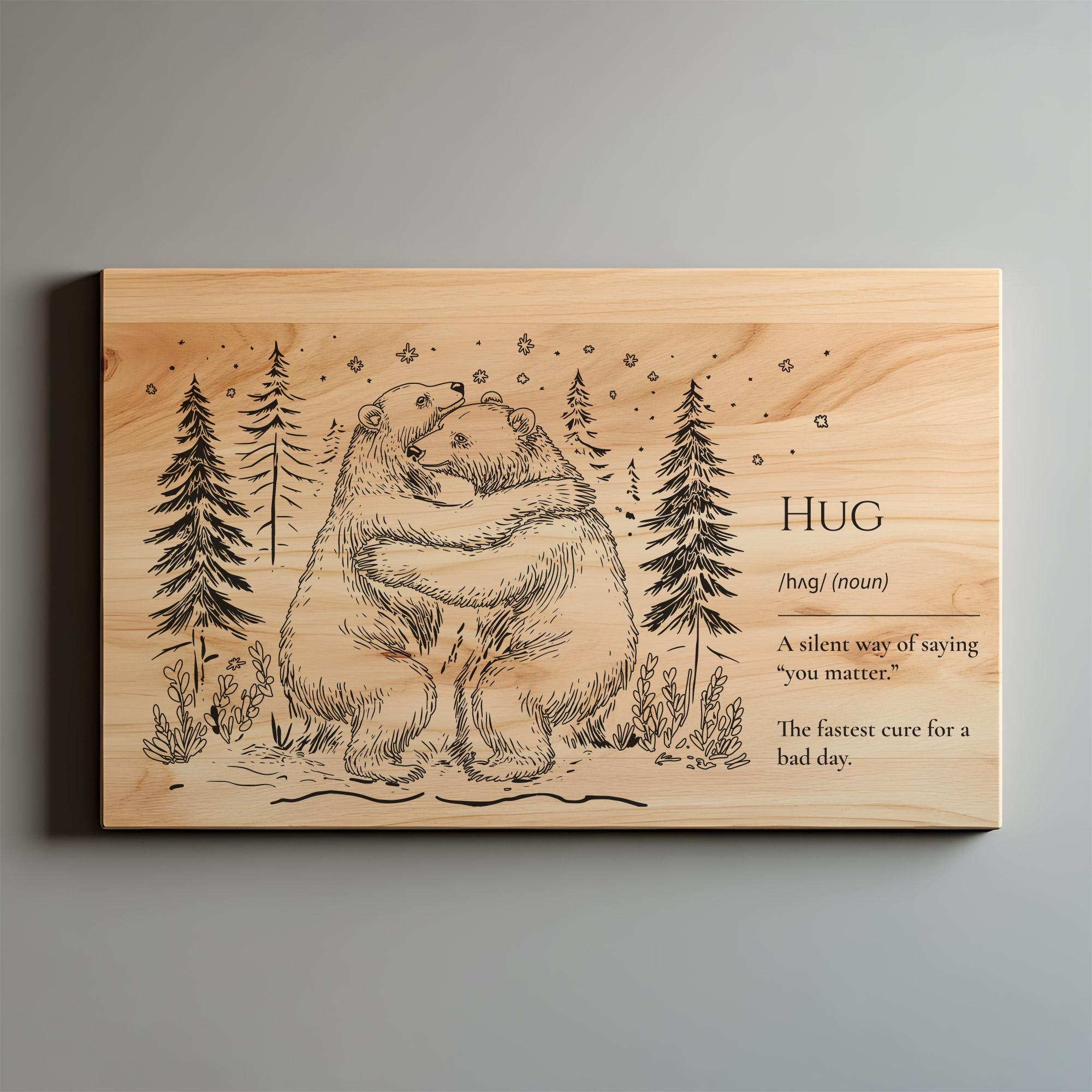 Bear Hug Definition SVG PNG, You Matter Quote, Cozy Woodland Laser ...