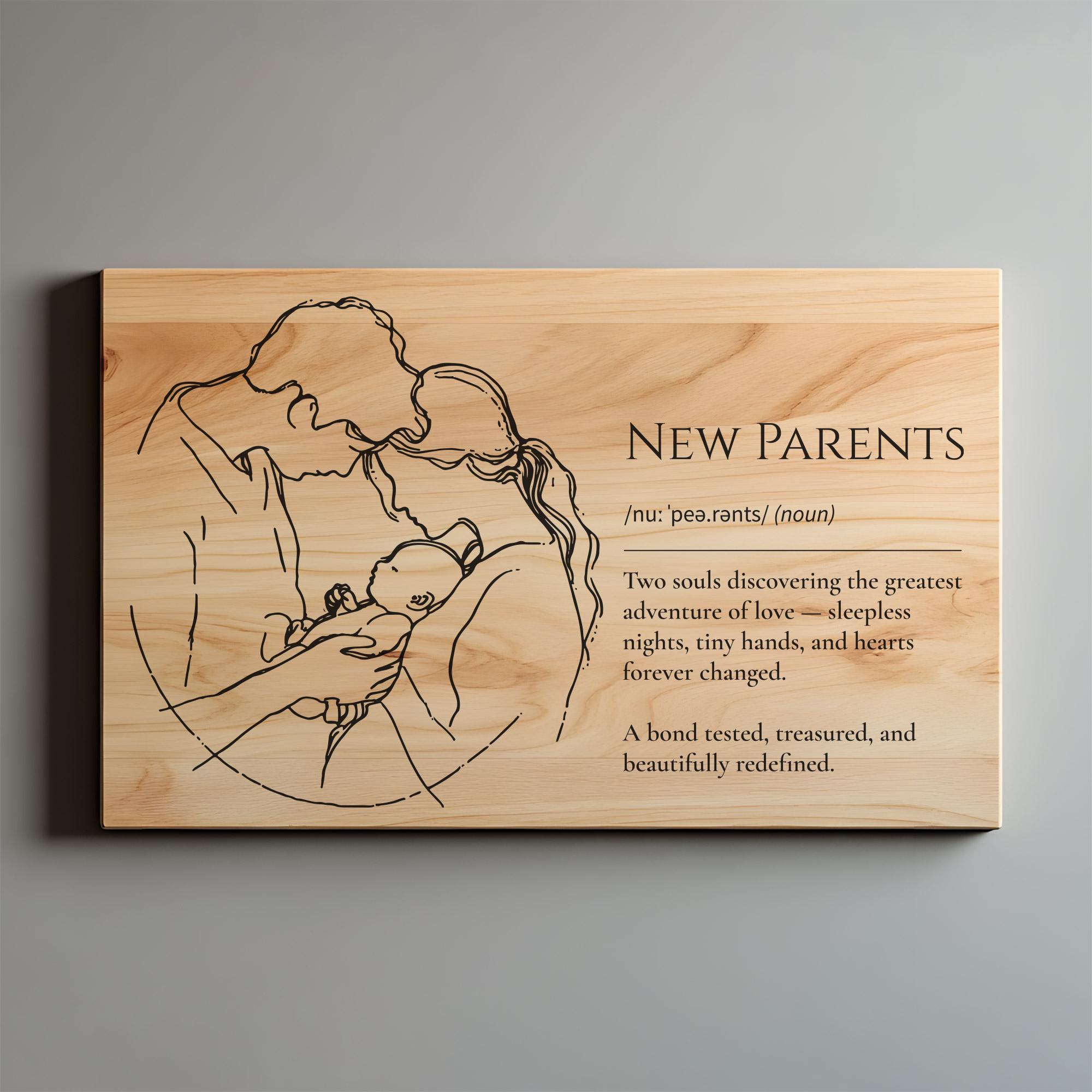 New Parents Wall Art SVG, PNG, New Parent Gifts, Family Cutting Board ...