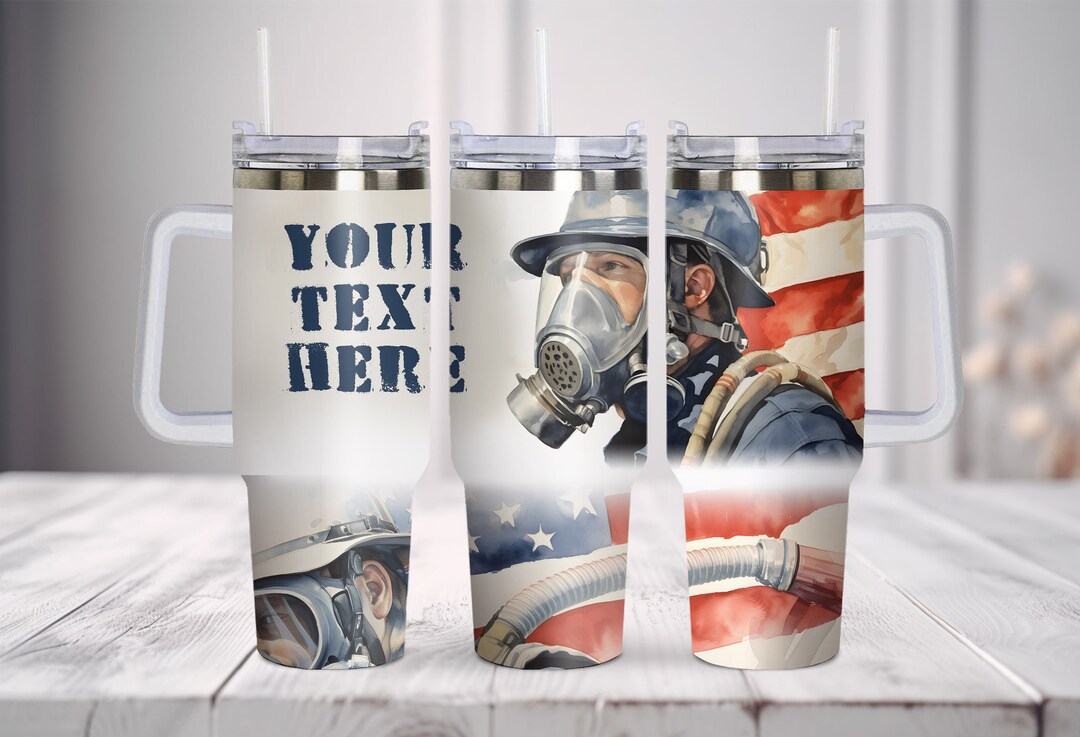 Firefighter 40oz Tumbler Wrap, Fire Rescue 40 Oz Sublimation Design, 40 ...