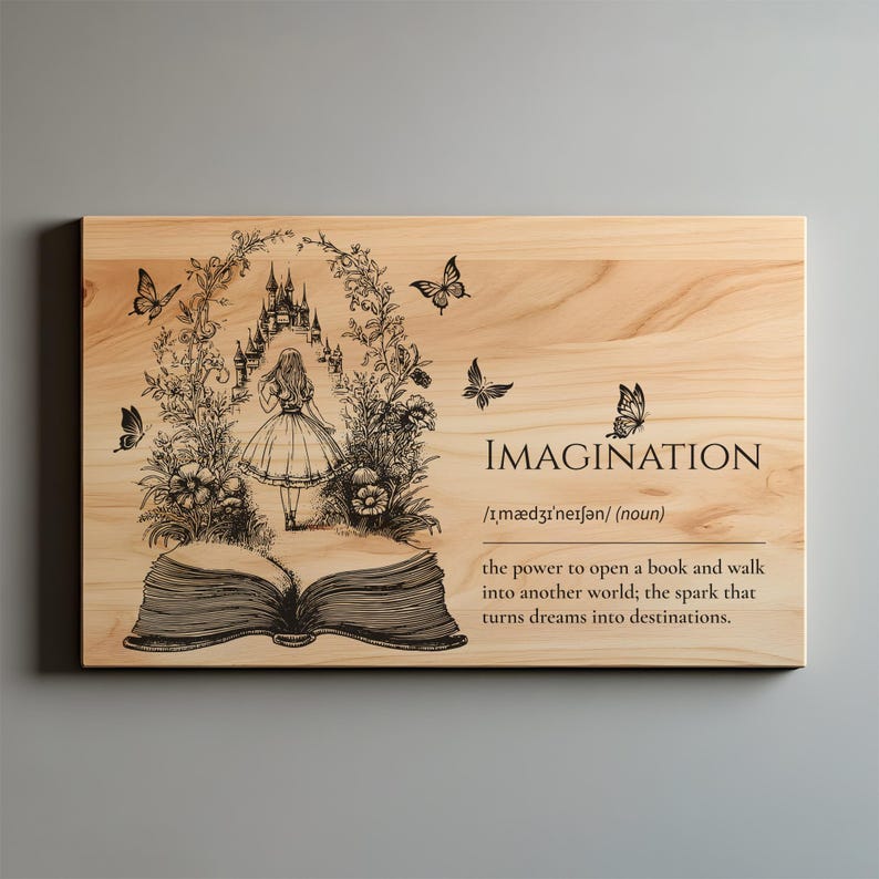Imagination Definition SVG PNG, Dreamy Wall Art, Book Lover Sign ...