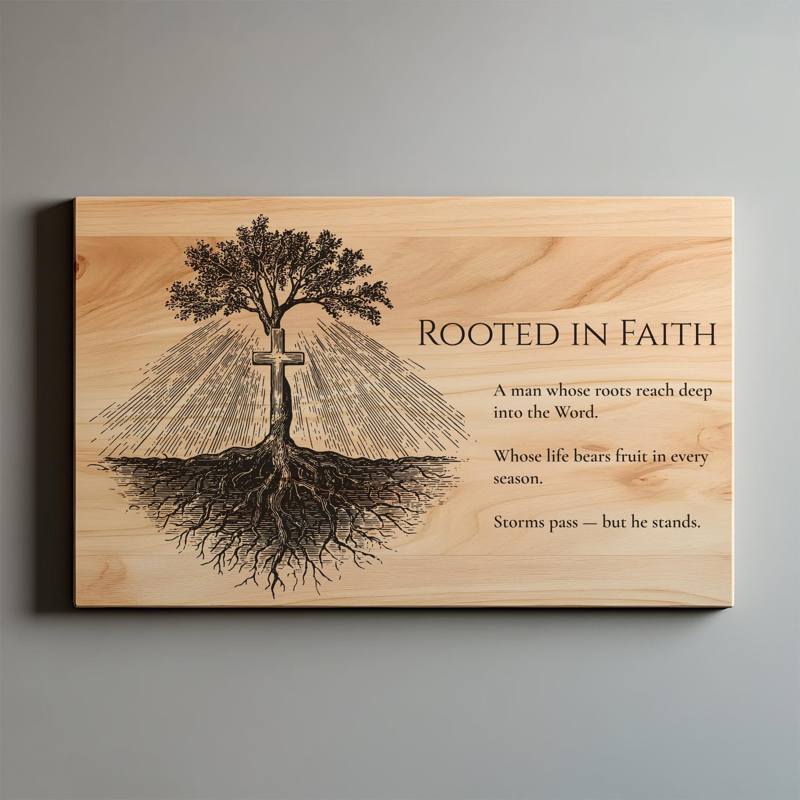 Rooted in Faith PNG SVG, Charcuterie, Cutting Board Laser Engrave ...