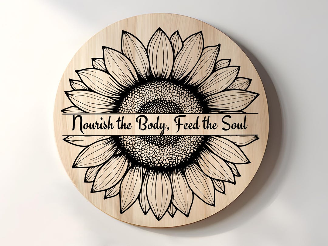 Sunflower SVG, PNG. Charcuterie Cutting Board. Sunflower Cutting Board ...