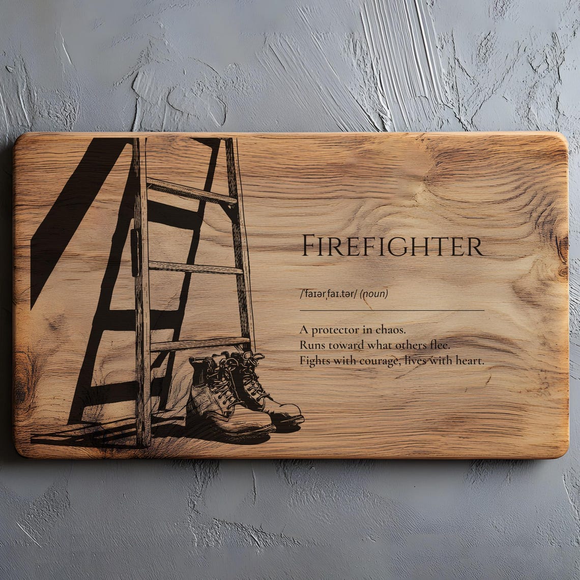 Firefighter Definition, Encouragement Print, Cutting Board SVG PNG ...