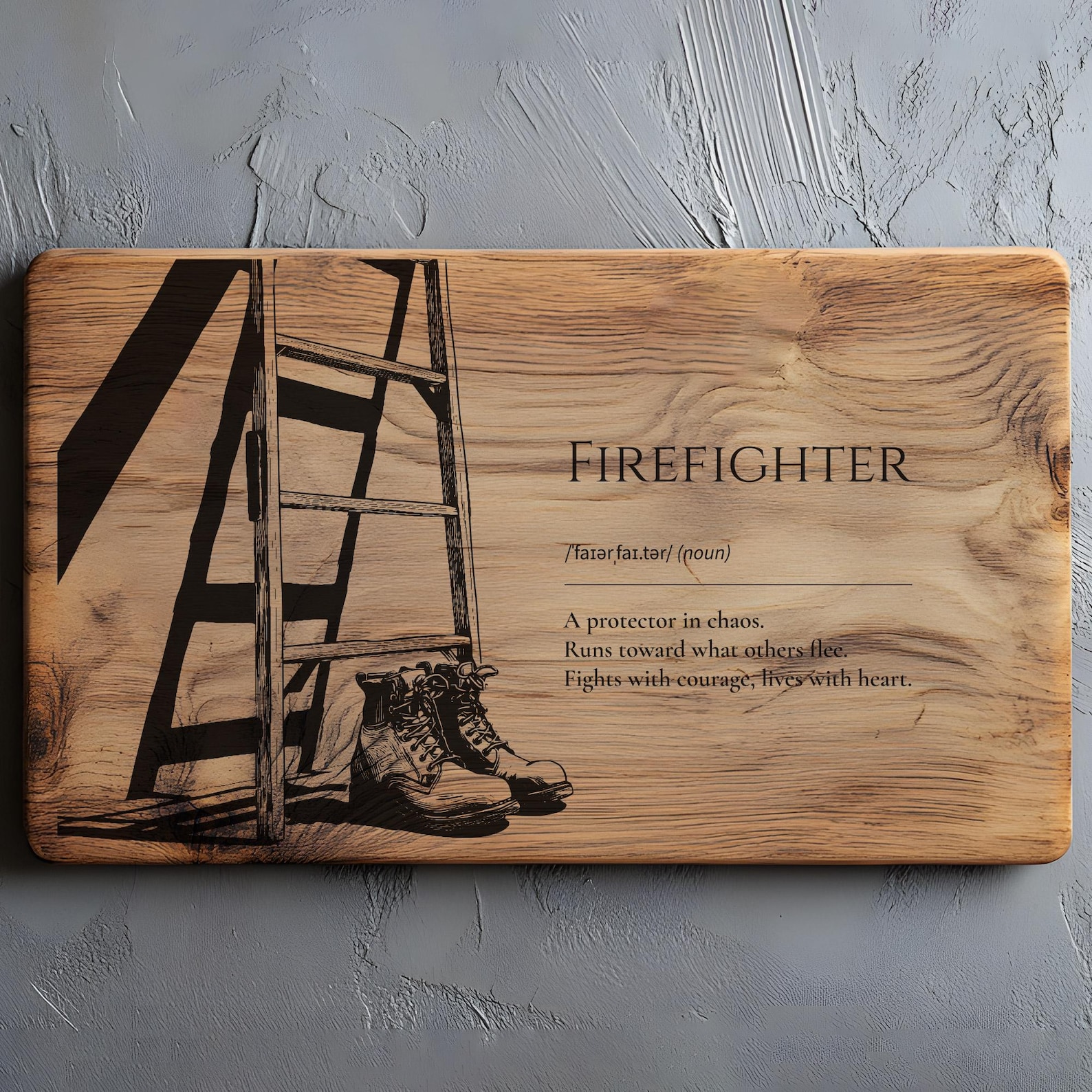 Firefighter Definition, Encouragement Print, Cutting Board SVG PNG ...
