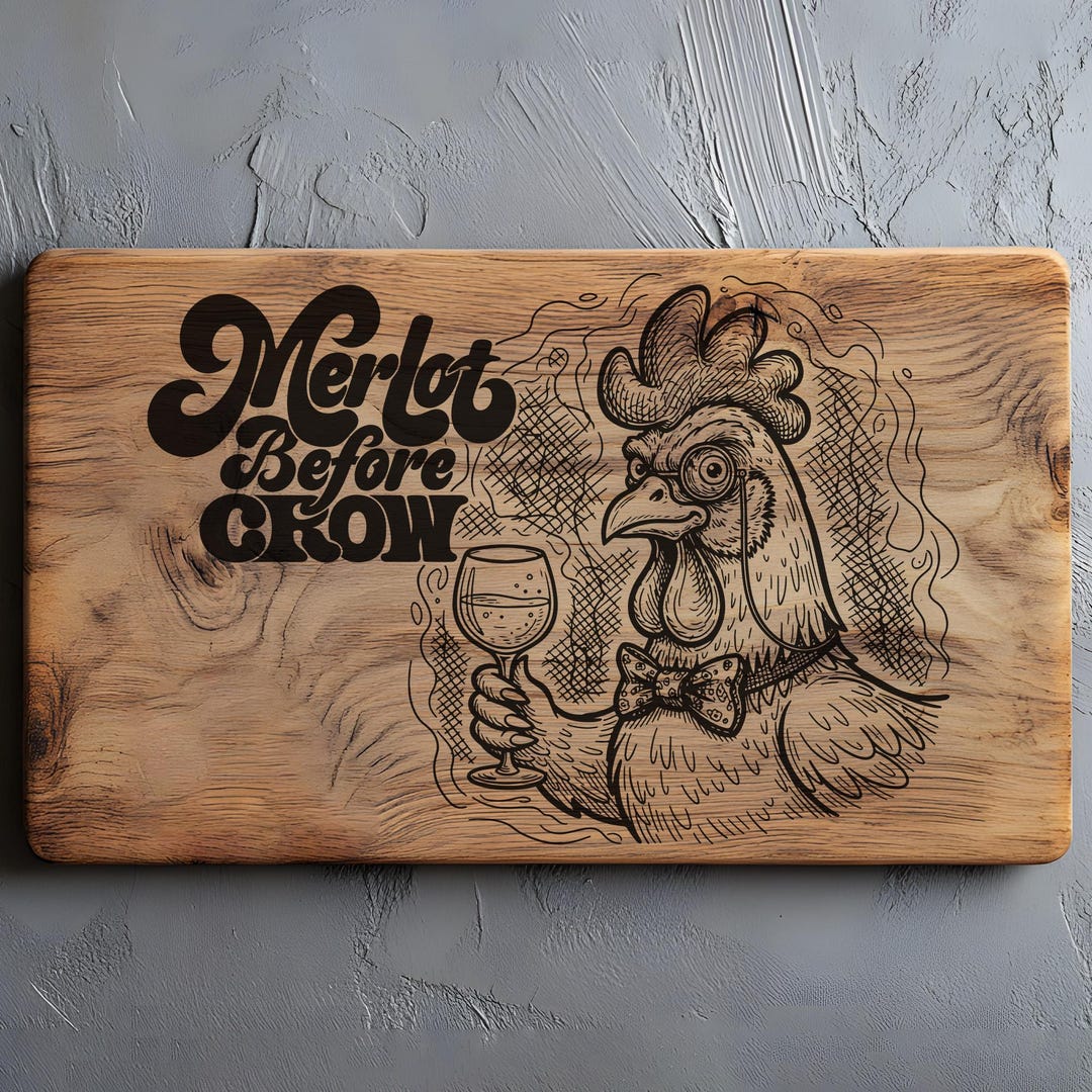 Rooster Charcuterie, Cutting Board Laser Engrave SVG, PNG, Sarcastic ...