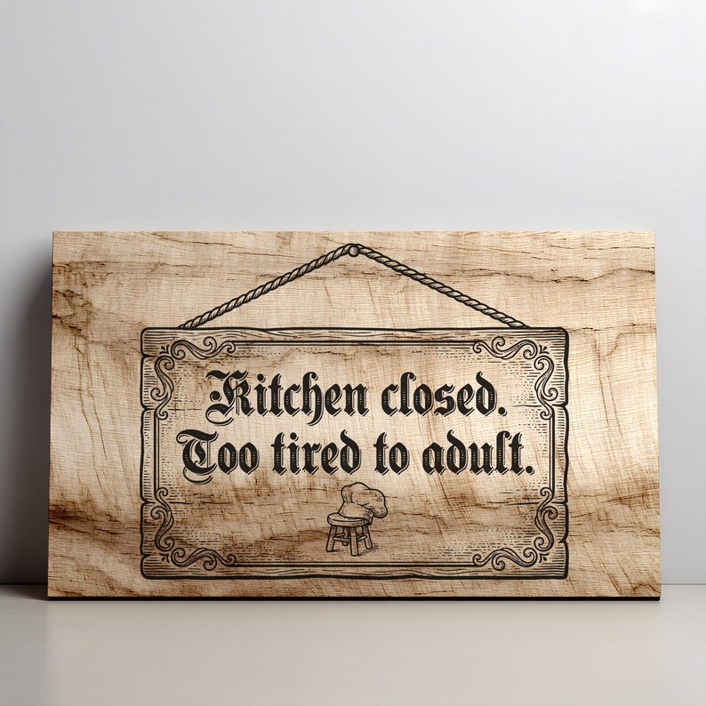 Kitchen Closed Sign Svg, Png Files, Cutting Board, Funny Kitchen Quotes ...