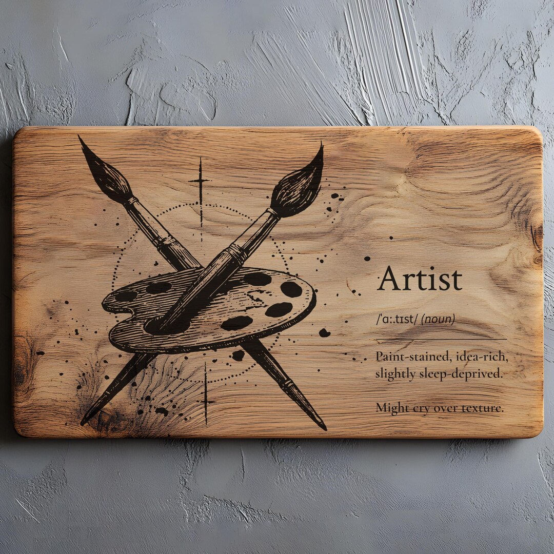 Artist Description, Cutting Board Laser Engrave SVG PNG, Artist ...