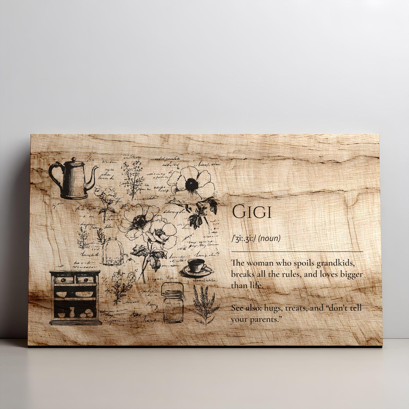 Gigi Definition SVG PNG, Grandma Sign, Charcuterie, Motivational Board ...