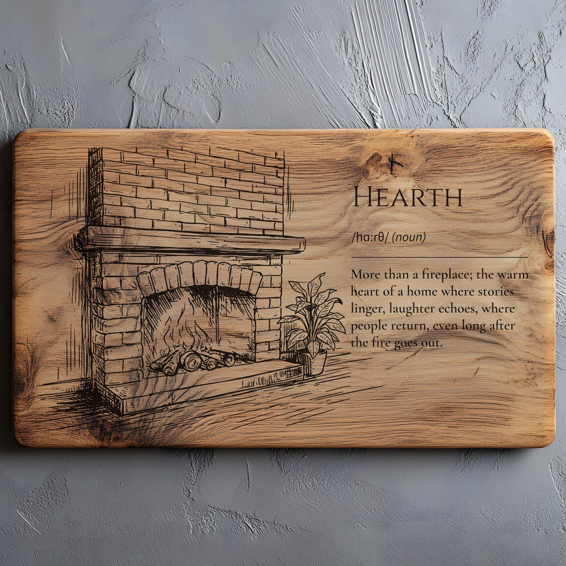 Hearth Definition Wall Decor SVG, PNG, New Beginnings Sign, Wood Sign ...