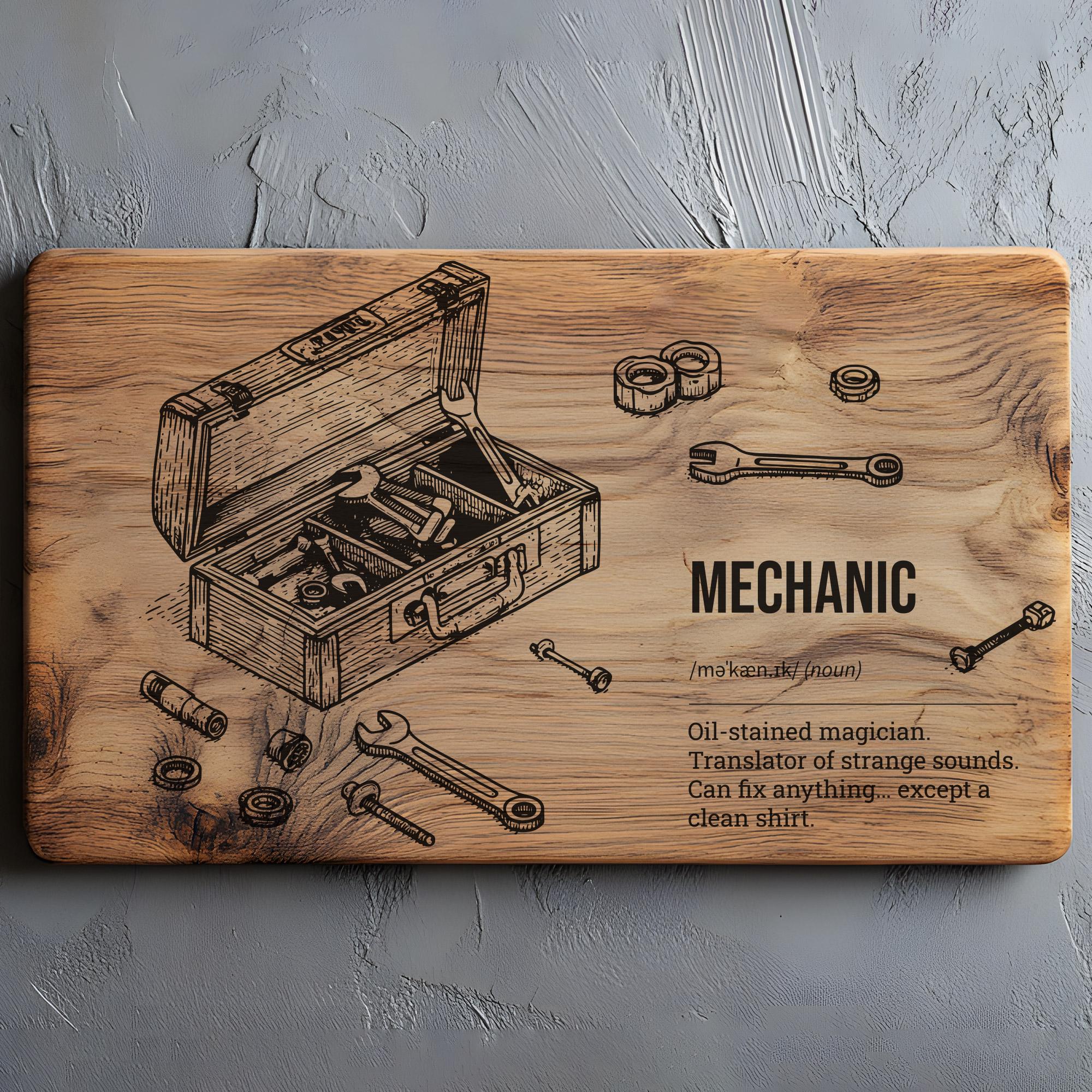 Mechanic Quotes SVG, PNG, Cutting Board Laser Engrave, Mechanic ...